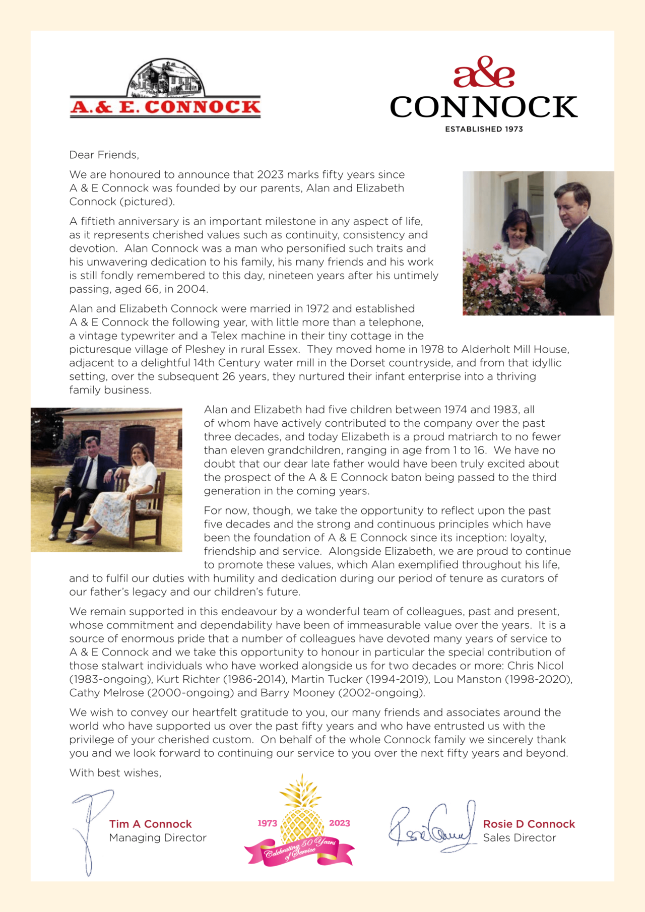 Celebrating 50 Years of Service | A & E Connock